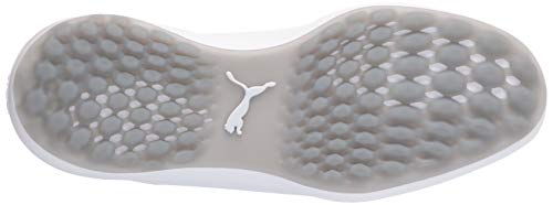 PUMA mens Ignite Fasten8 Golf Shoe, Puma White-puma Silver-high Rise, 12 US