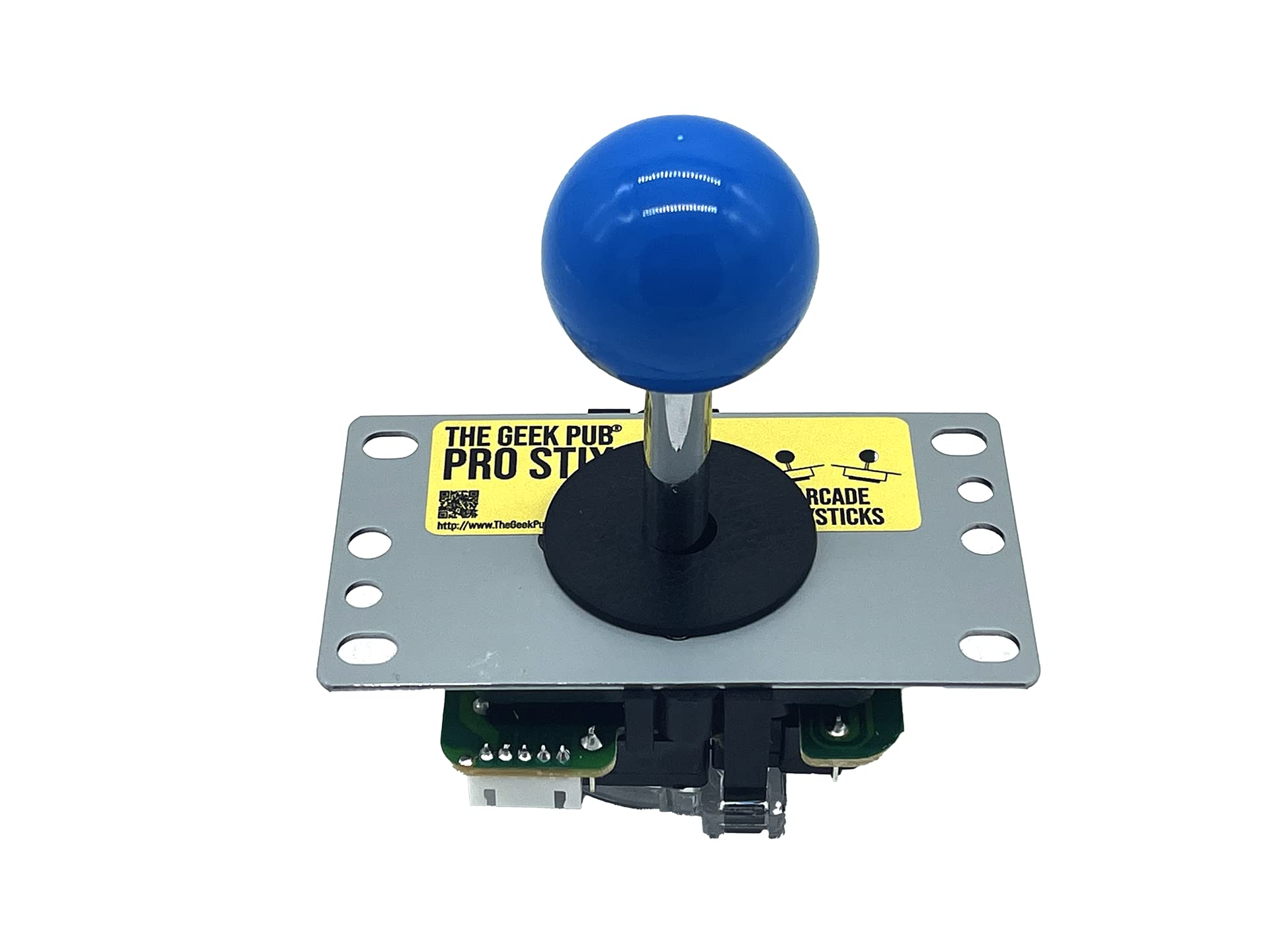 The Geek Pub Blue/RED Arcade Joysticks and Buttons Kit | DIY Arcade Cabinet Kit | for USB MAME PC | for Raspberry Pi RetroPie | LED Backlit Buttons | USB Encoder