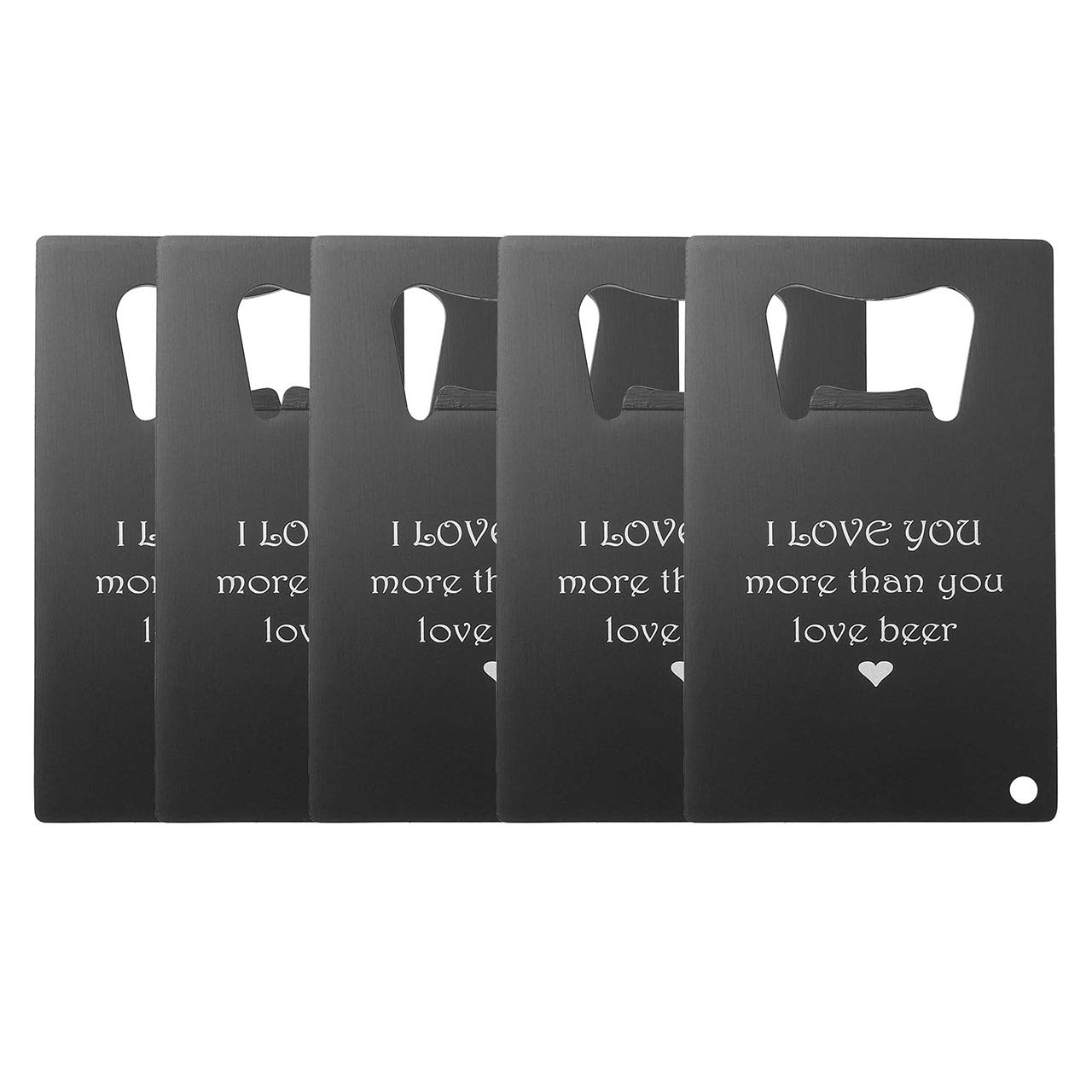 Yerwal Wallet Bottle Opener, Cool & Funny Card Size Party Wedding Favors Beer Bottle Opener for Guest,Stainless Steel (2pcs-Black and Silver)
