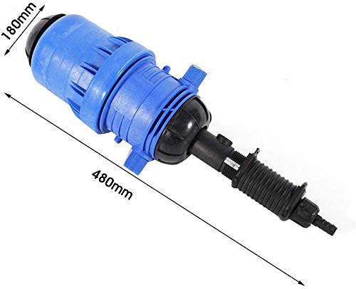 Robbey Water Powered Flow Dosing Pump, 0.2%-2% Hydraulic Chemical Fertilizer Injector Proportioning Dispenser Liquid Diluent Doser Proportioner for Drip Irrigation Livestock Farm