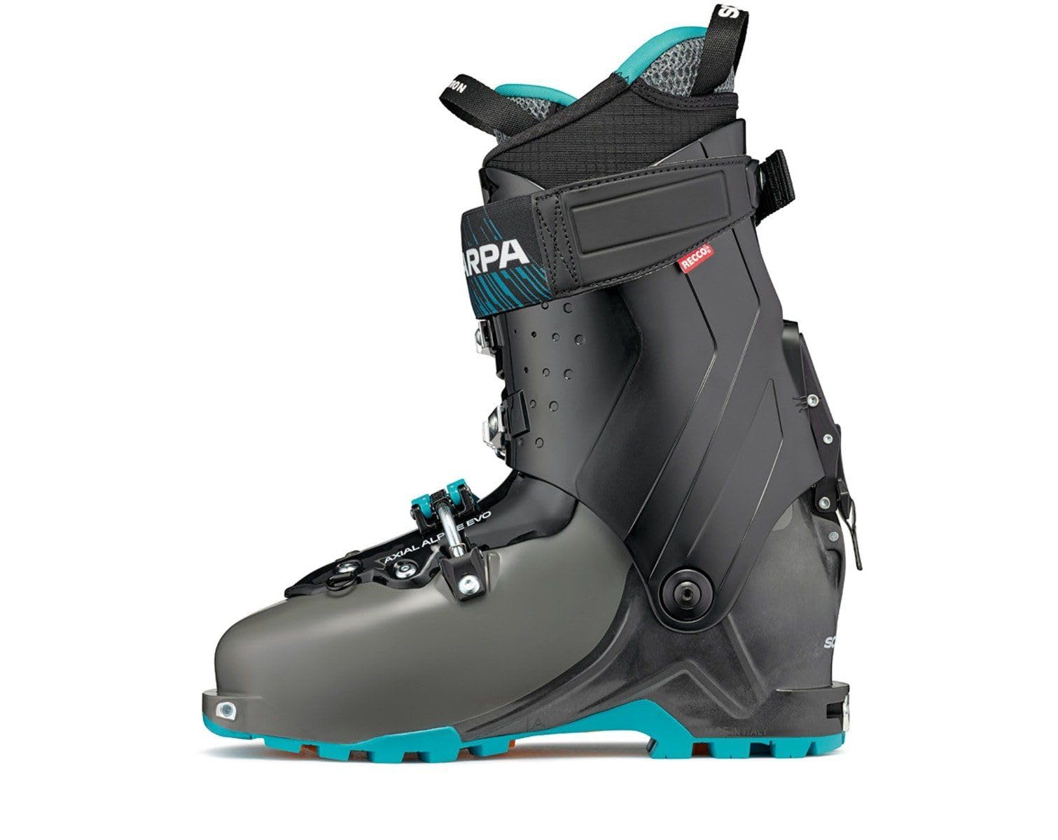 SCARPA Men's Maestrale XT Alpine Touring Ski Boots for Backcountry and Downhill Skiing - Anthracite/Azure - 29.5