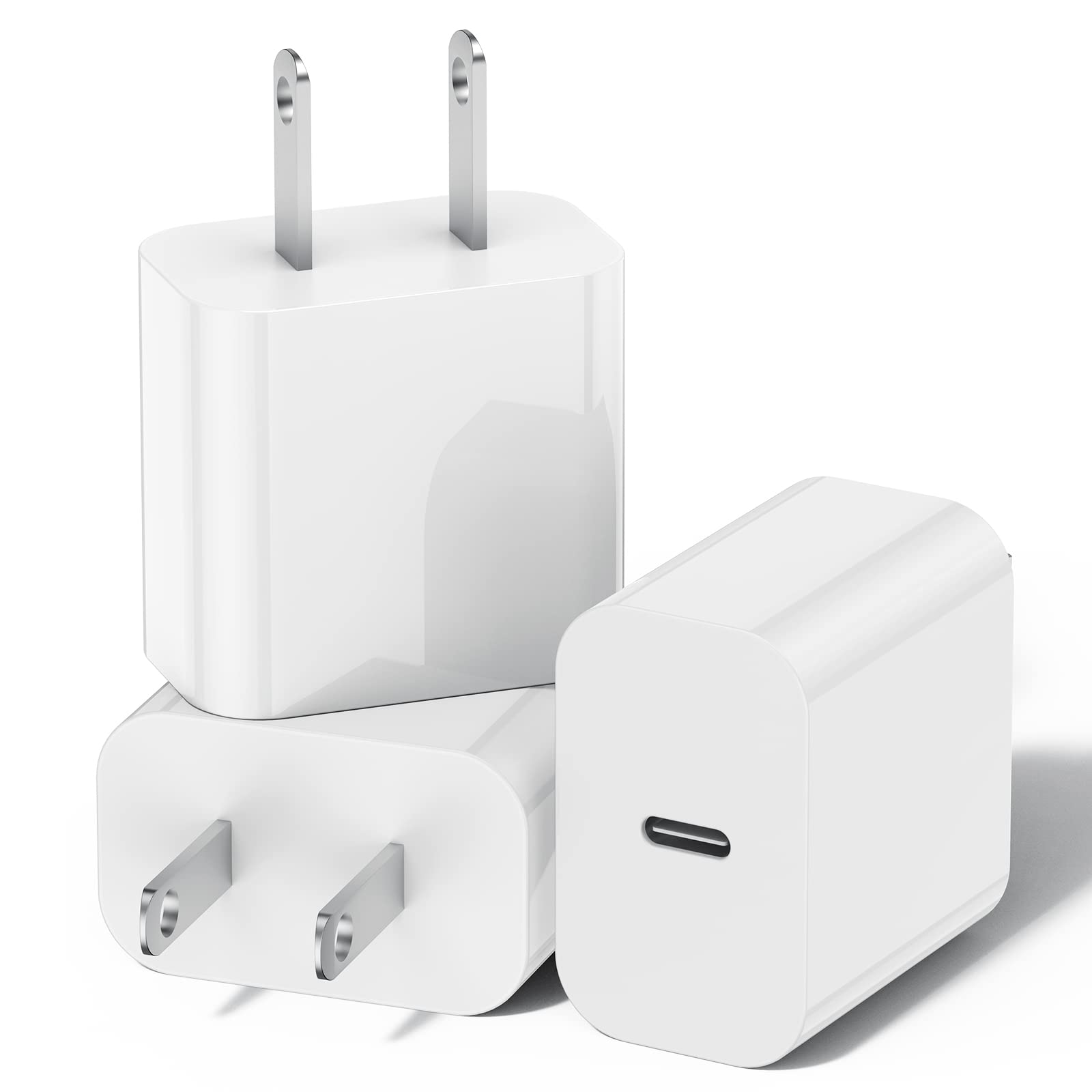 Phone Chargers for Apple iPhone 15 14 13 12 Fast Charger,USB C iPhone Charger Fast Charging Block Box Power Brick,3 Pack 20w Plug for iPhone 14 Pro Max Plus/13/12, iPad Pro,Samsung Galaxy S22 S21 S20