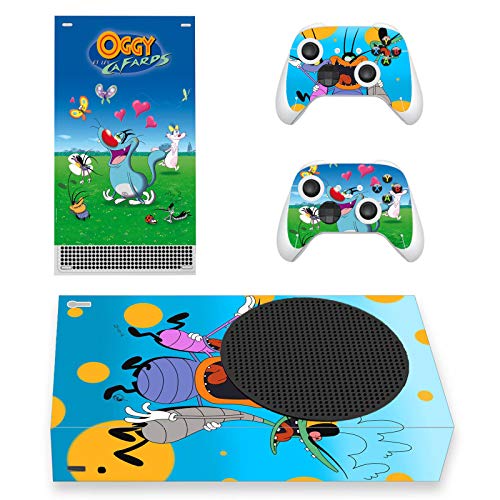 The Funny Cartoon Cat Movie Game Console Series S Console and Controller Skin Set, Skin Wrap Decal Kit