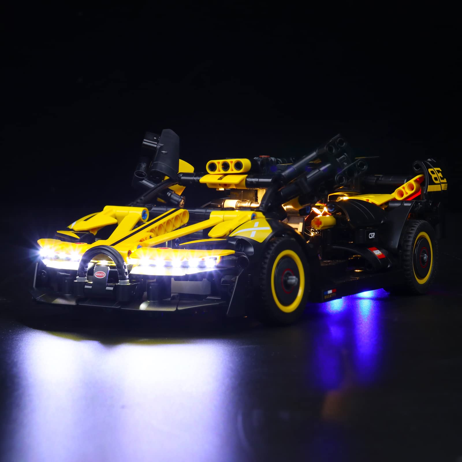 Xunsan LED Light Kit for Lego Technic Bugatti Bolide Racing Car 42151 Building Blocks, Lighting Kit Designed for Lego 42151 Set, Standard Version - NOT Included Lego Model