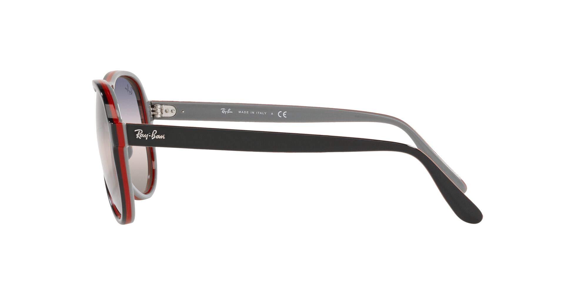 Ray-Ban Men's Rb4355 Vagabond Aviator Sunglasses, Black Transparent Black/Polarized Black, 58 mm