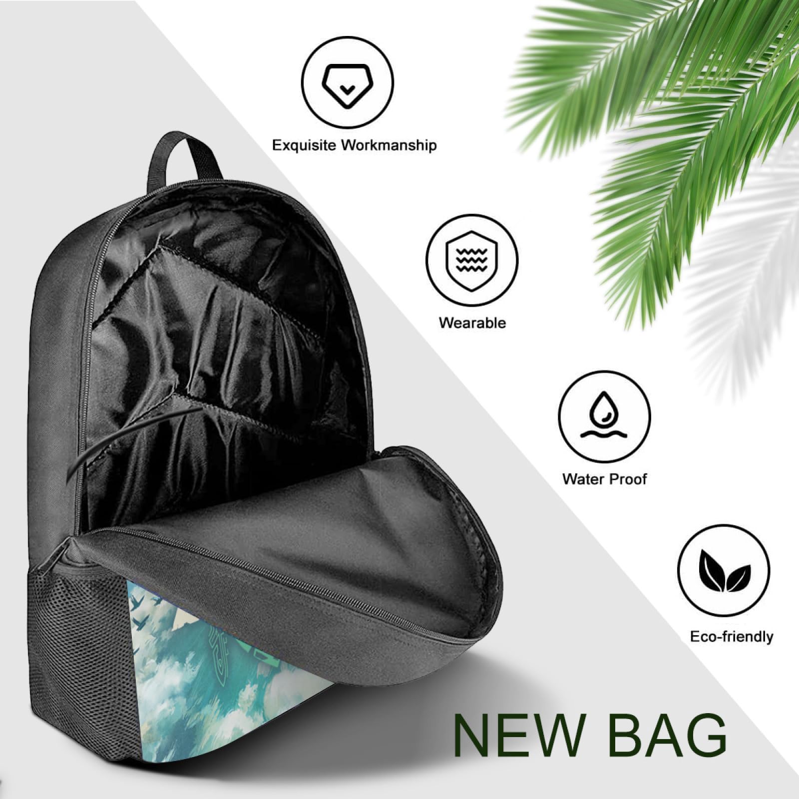 RDXLAYIV Zelda Tears of The Kingdom Backpack 17inch Backpack 3pc Backpacks Set School Bag Game Fans Gift with Lunch Bag Pen Case for Boys Girls Studen