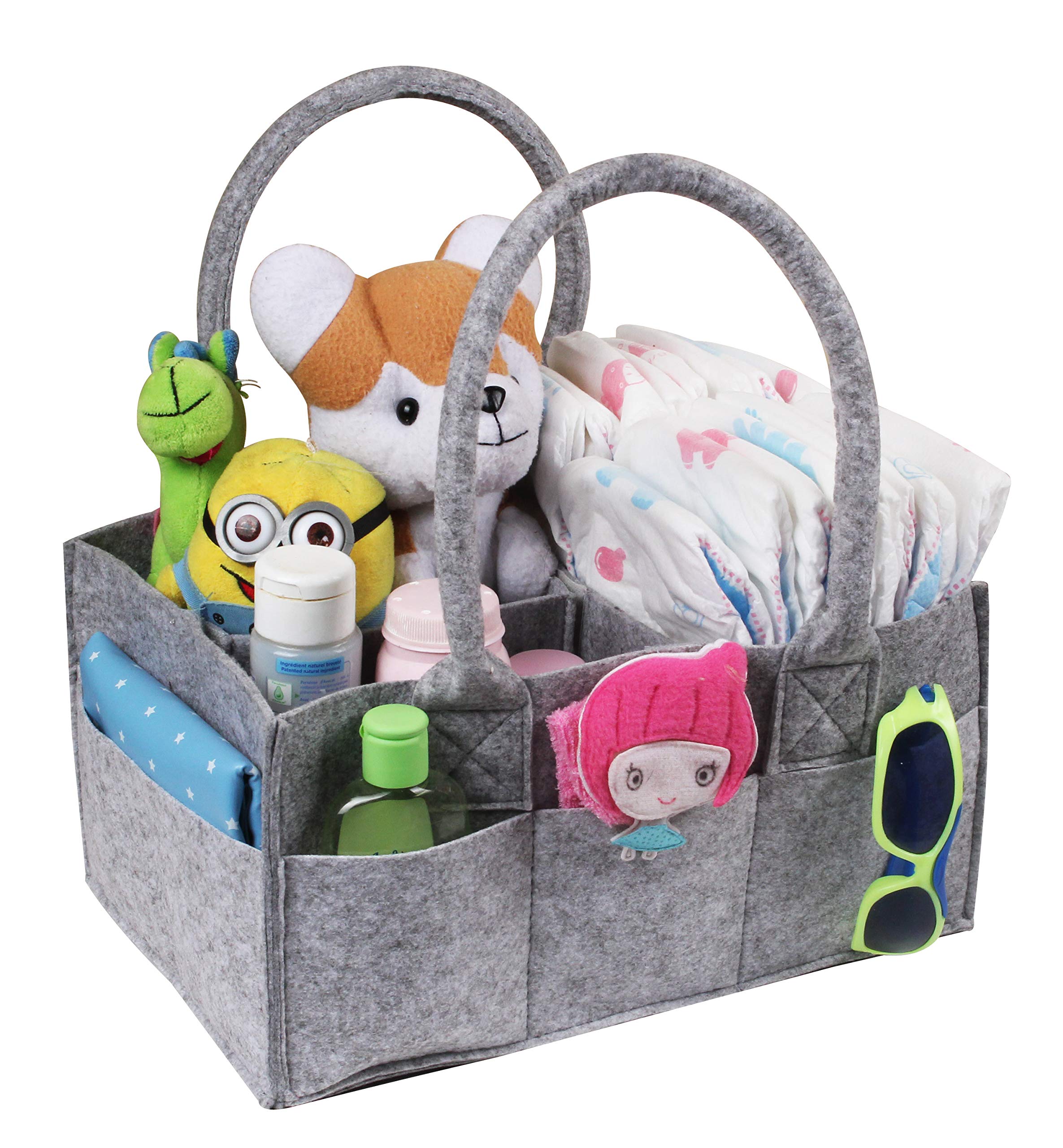 Nubblez Baby Diaper Caddy Organizer Portable Design Durable FELT Material - Multi-function Organizer
