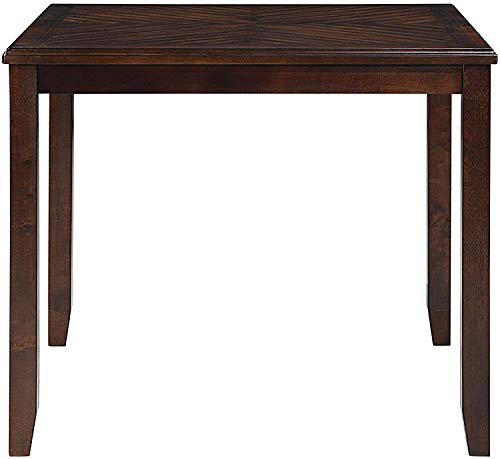 New Classic Furniture Gia 5-Piece Counter Table with Four Chairs, 42-Inch, Cherry Brown