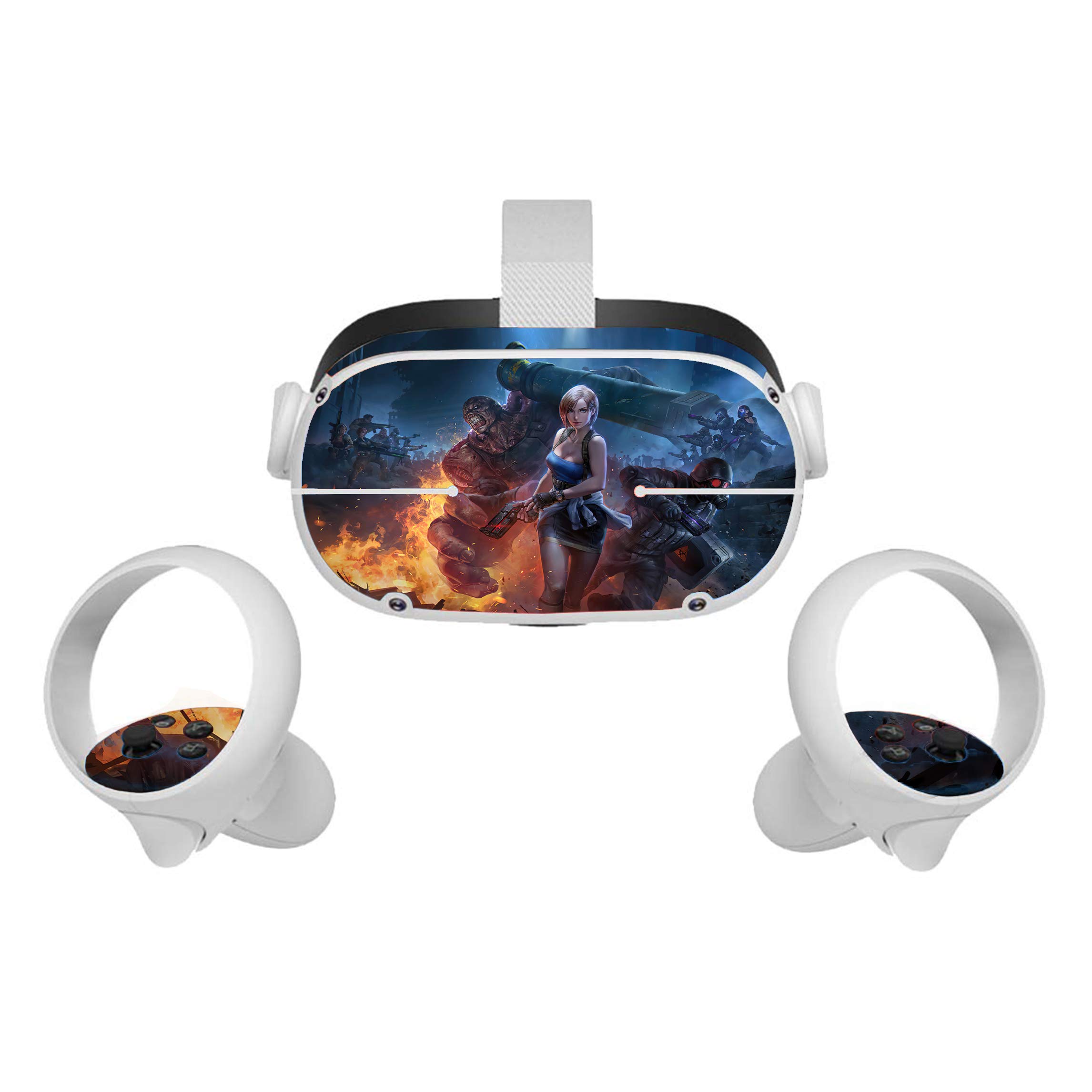 The Horror Zombie Video Game Oculus Quest 2 Skin VR 2 Skins Headsets and Controllers Sticker Protective Decal Accessories