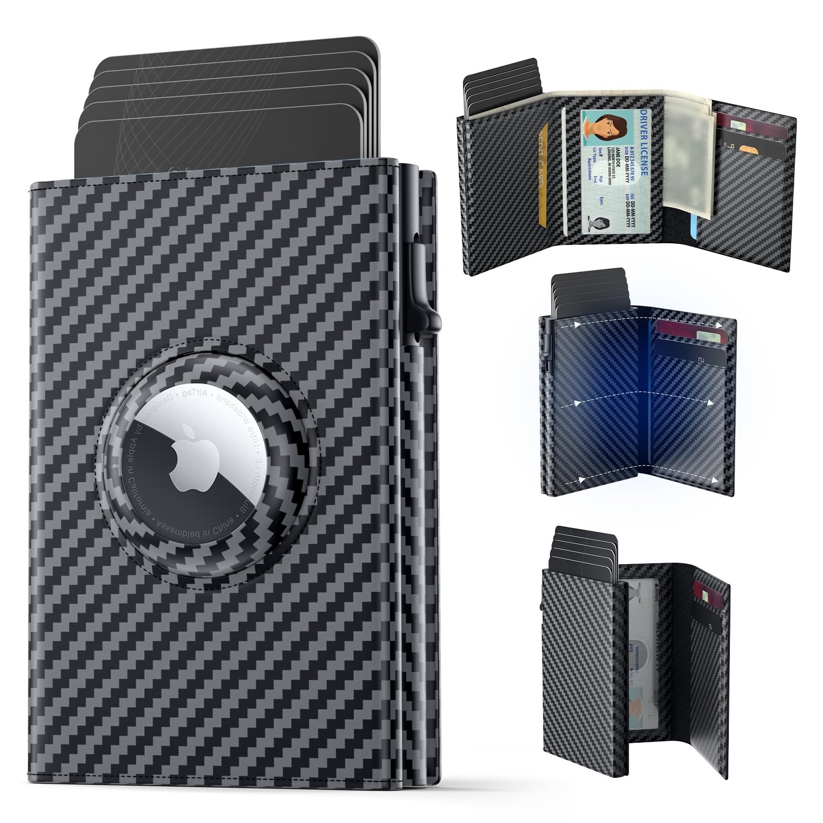 Men Wallet With AirTag Holder