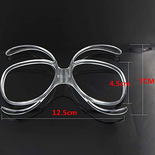 Snowboard Goggles Skiing Eyewear Inner Frame TR90 Ski Goggles Rx Insert Flexible Prescription Snowboarding Glasses Myopia Frame For Ski Sports Ski Goggles (Color : White)