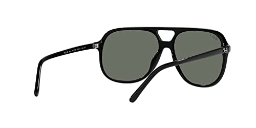 Ray-Ban RB2198 Bill Square Sunglasses, Black/Polarized Green, 60 mm