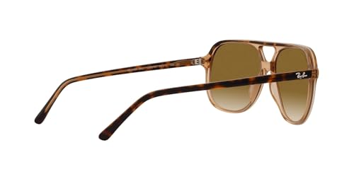 Ray-Ban RB2198 Bill Square Sunglasses, Havana On Transparent Brown/Clear Gradient Brown, 56 mm
