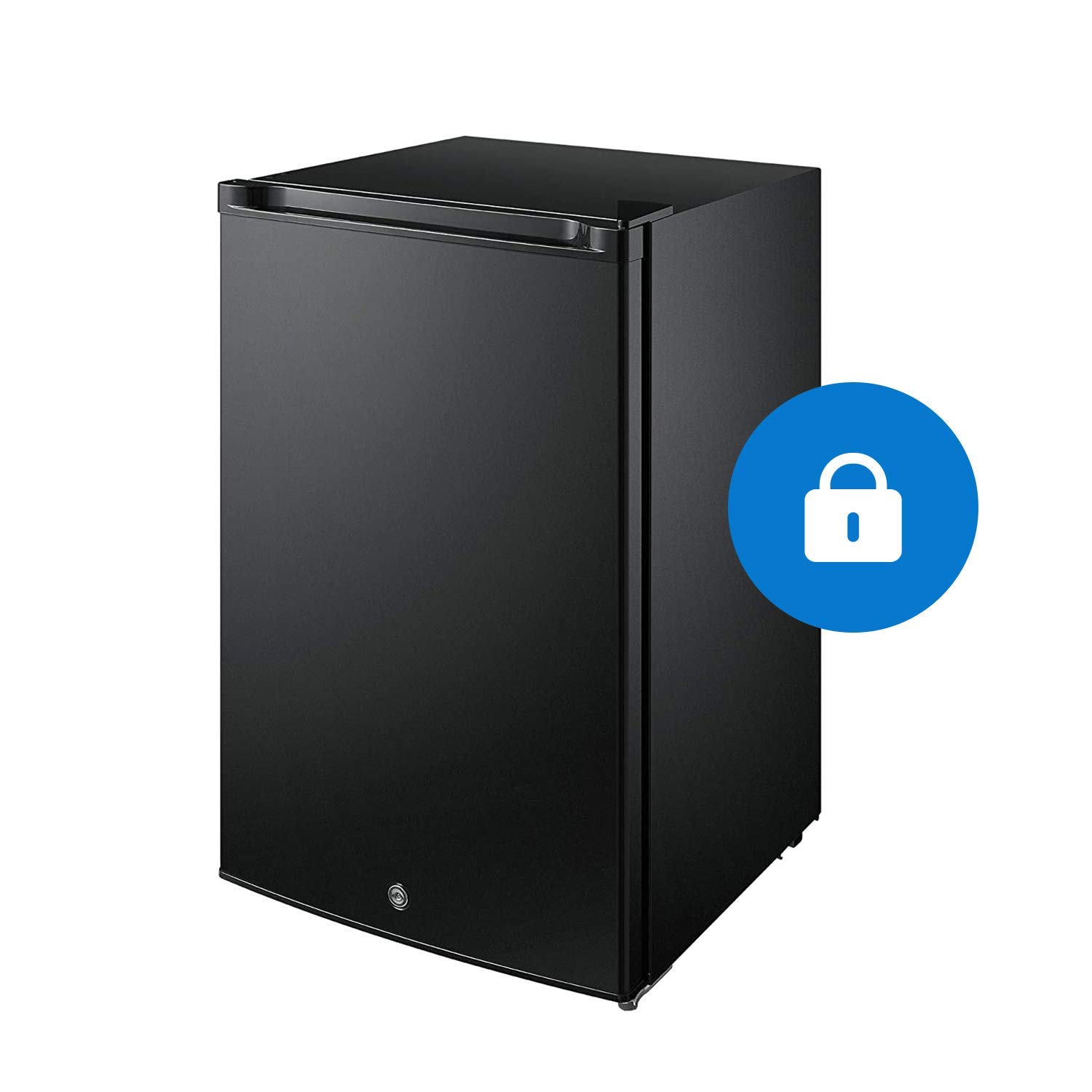 Midea MRU03M2ABB Upright Freezer 3.0 Cubic Feet with Door Lock, Black (Renewed)