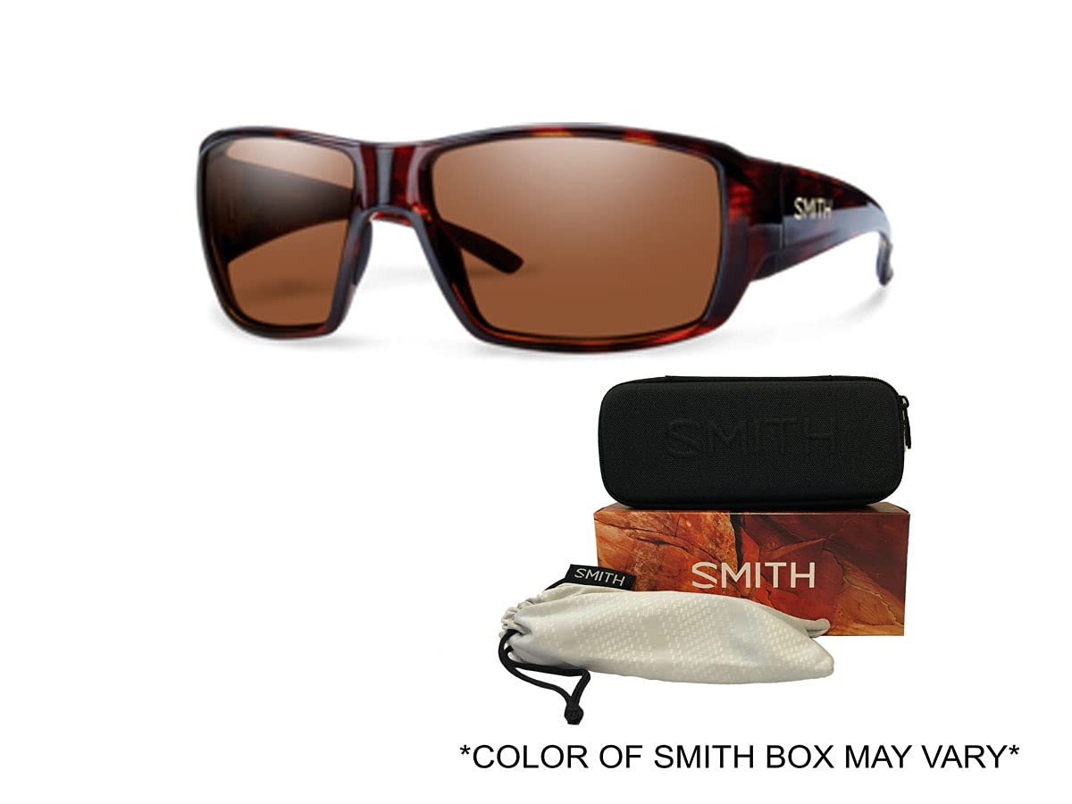 SMITH Guide's Choice 003/QG 62MM Matte Black/ChromaPop Polarized Blue Mirror Rectangular Sunglasses for Men for Women + BUNDLE with Designer iWear Eyewear Kit