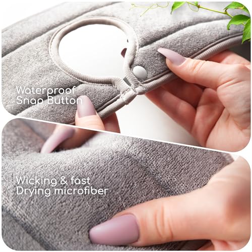 Ternal Sinkmat for Kitchen Faucet, Original Design, Absorbent Microfiber Fabric, Machine Washable Splash Guard & Drip Catcher For Around Faucet Handle [Grey, Standard, 1 Pack]