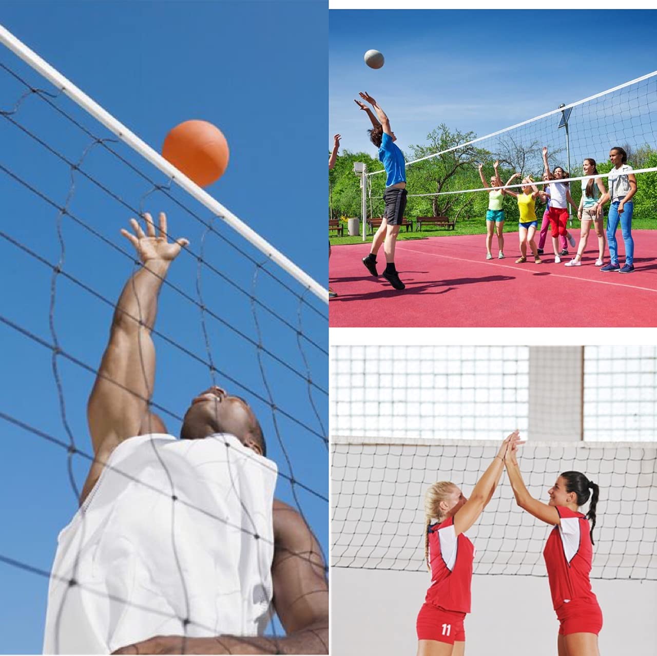 PetierWeit Volleyball Net with Steel Cable Rope Standard Size (32 FT x 3 FT) for Indoor and Outdoor Sports Backyard Beach Sand Pool