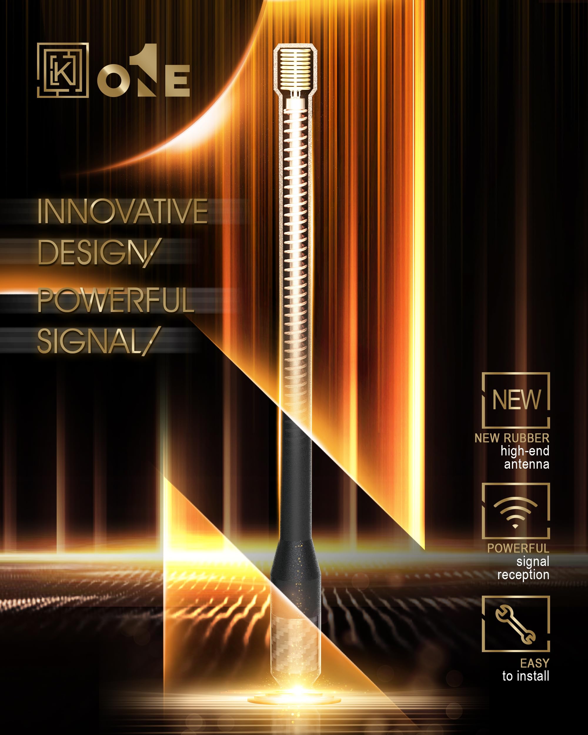 πππ KEYO1E Carbon Fiber Antenna Compatible with Select Model CCL17-09-AN19-BBB-PS | 7.9 Inches Superior Flexible Rubber | Designed for Optimized FM/AM Signal