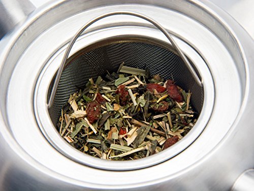 Stainless Steel Tea Pot With Removable teapot Infuser For Loose Leaf & Tea Bags - Dishwasher Safe & Heat Resistant - 1.5 Liter - By Venoly