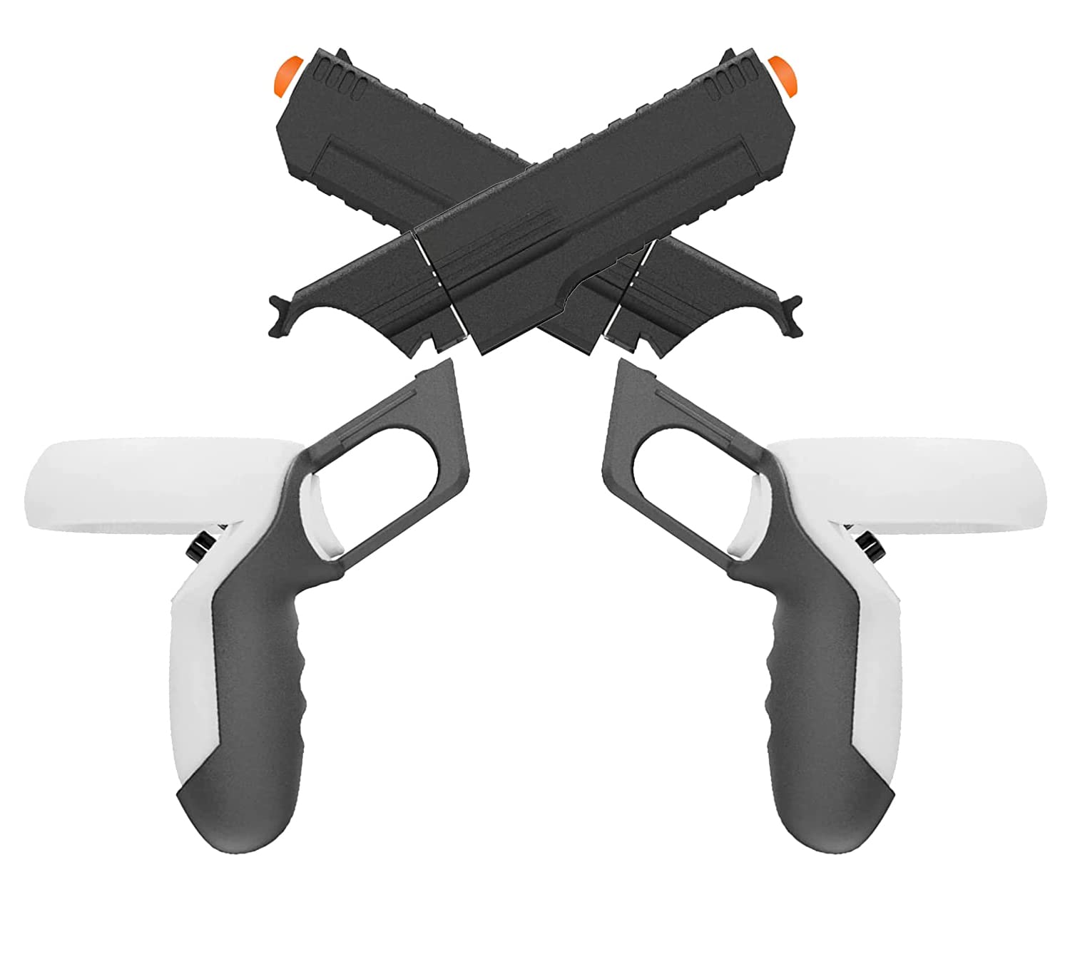 NIUVR VR Game Stock Grip Cover Compatible with Quest 2 Touch Controllers, Grips Accessories VR Handle Cover Enhanced FPS Gaming Experience with Quest 2 Touch Controller