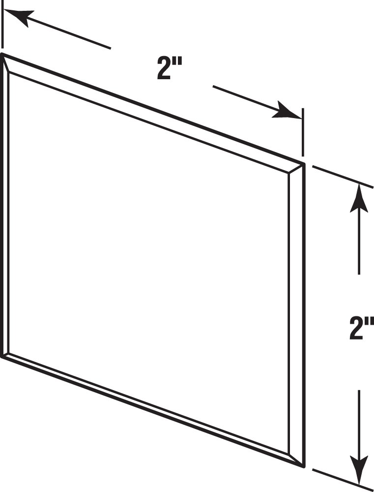 Prime-Line MP10867 Wall Protector, 2 In. x 2 In. Squares, Rigid Vinyl, Ivory, Textured (5 Pack)