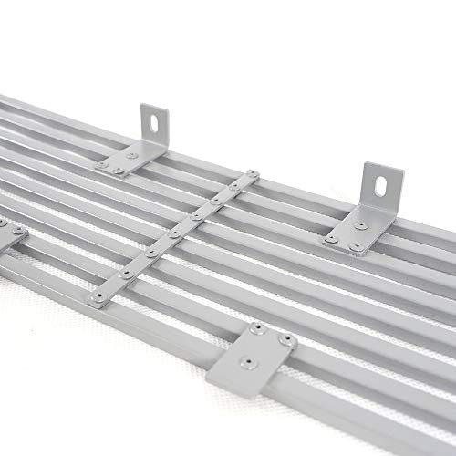 PIT66 Metal Bumper Lower Grill Billet Grille Insert, Compatible with Ford 2009-2014 F150 F-150 Pikcup Coated 8x6 Horizontal