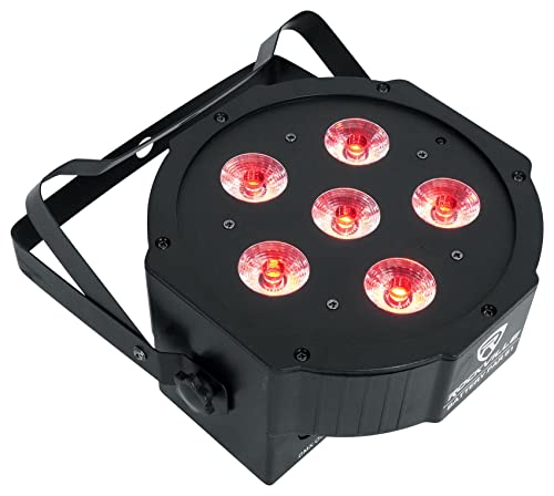 Rockville Battery PAR 61 Pack Black, 8 Pack Rechargeable RGBWA+UV Wash Lights with Charging Flight Case, Includes Remote, 15 Hours Battery Life, Perfect for Events, Parties & DJ Gigs