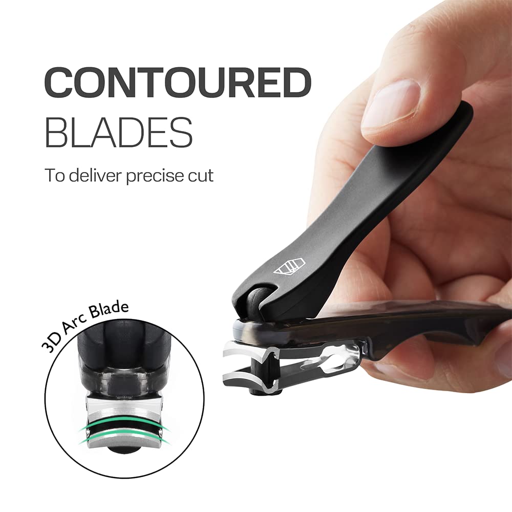 Nail Clippers, Steinder® Easy 360 Rotation Nail Clippers SET Made in Korea/cortauñas cortaúñas de manos y pies/Gift for Men & Women Convenient Senior for Thick Toe nail.