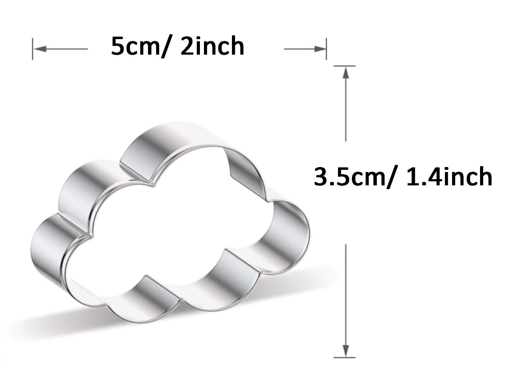 WJSYSHOP Mini Dark Black Clouds Cookie Cutter