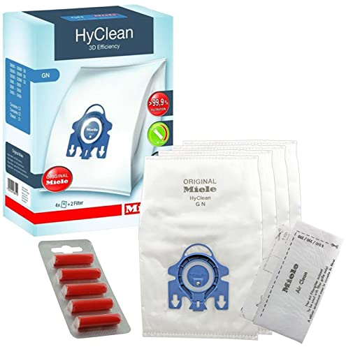 Miele Genuine GN HyClean 3D Efficiency Dust Bags Vacuum Cleaners + Free Fresheners