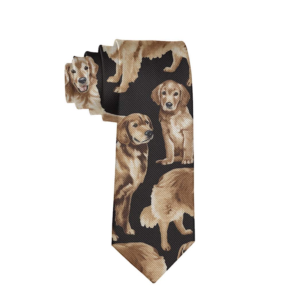 Men's Golden Retrievers Necktie Polyester Silk Soft Business Gentleman Tie Necktie