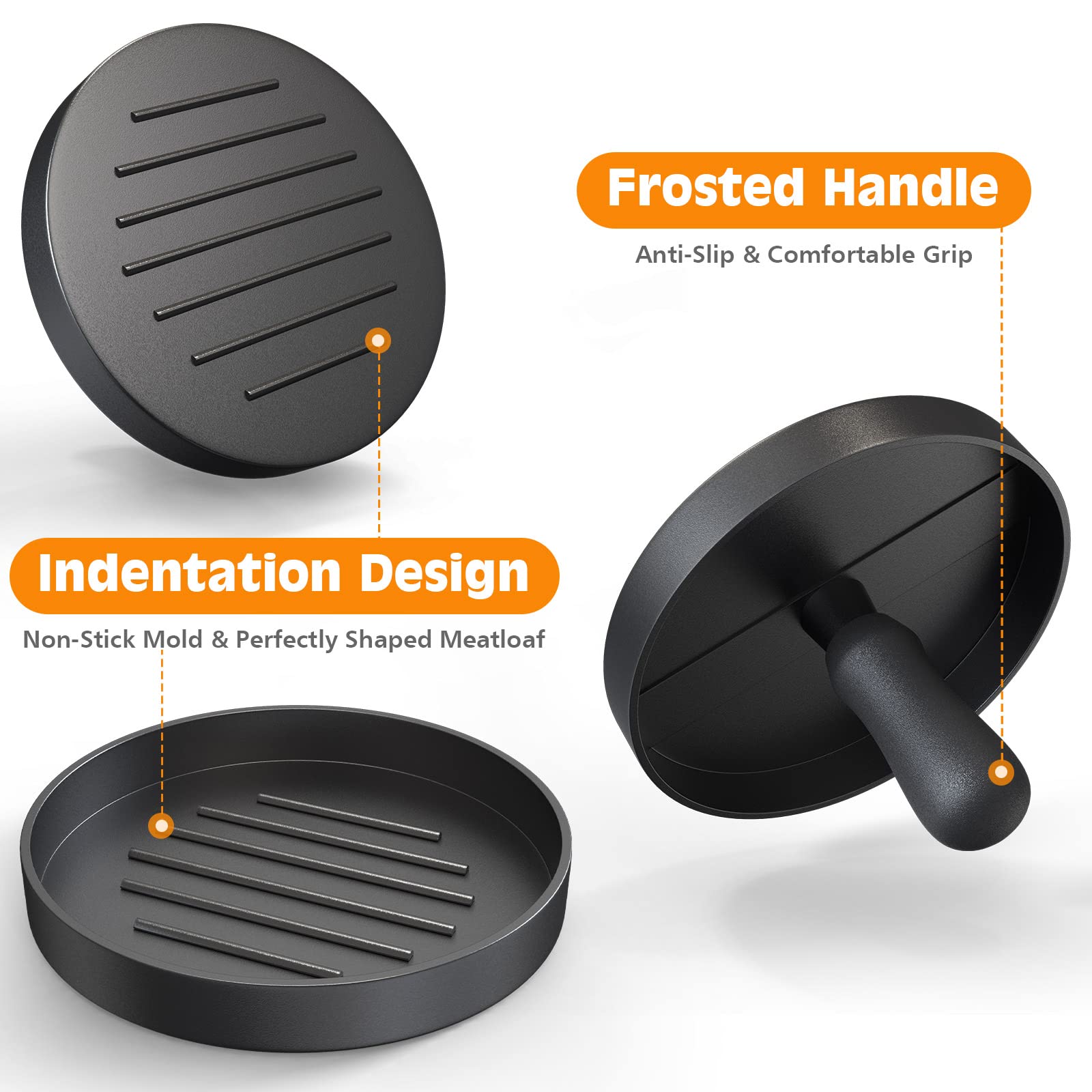 Naitesen Hamburger Press Patty Maker Burger Patty Maker Non-Stick Burger Smasher Cooking Gadgets for Kitchen Baking