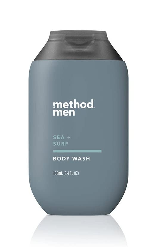 Method Men 2-in-1 Shampoo + Conditioner Bundle - Sea + Surf 14 Fl Oz and Trial Size 3.4 Fl Oz Bottles (2 Pack)