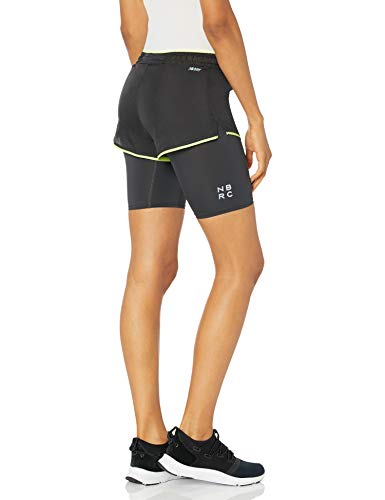 New Balance Women's Q Speed Breathe 2 in 1 Short, Phantom/Lemon Slush, Small