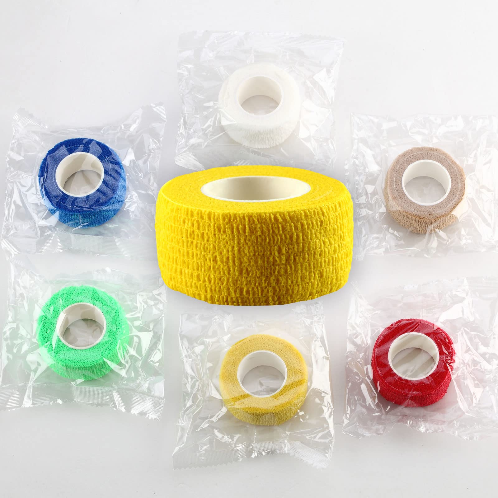 Self Adhesive Bandage Wrap,self Adherent wrap,Elastic Bandage wrap Vet Wrap for Sports Injury Wrist Ankle (1 Inch 6 Pack)