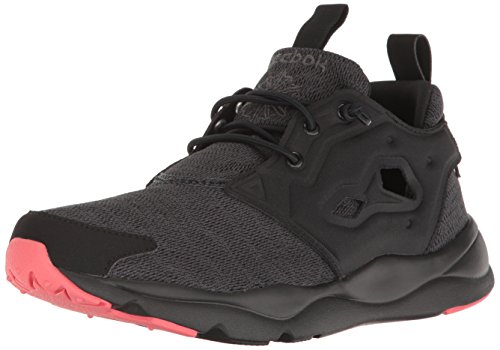 Reebok Women's Furylite Sole Running Shoe, Black/Gravel/Fire Coral, 5 M US
