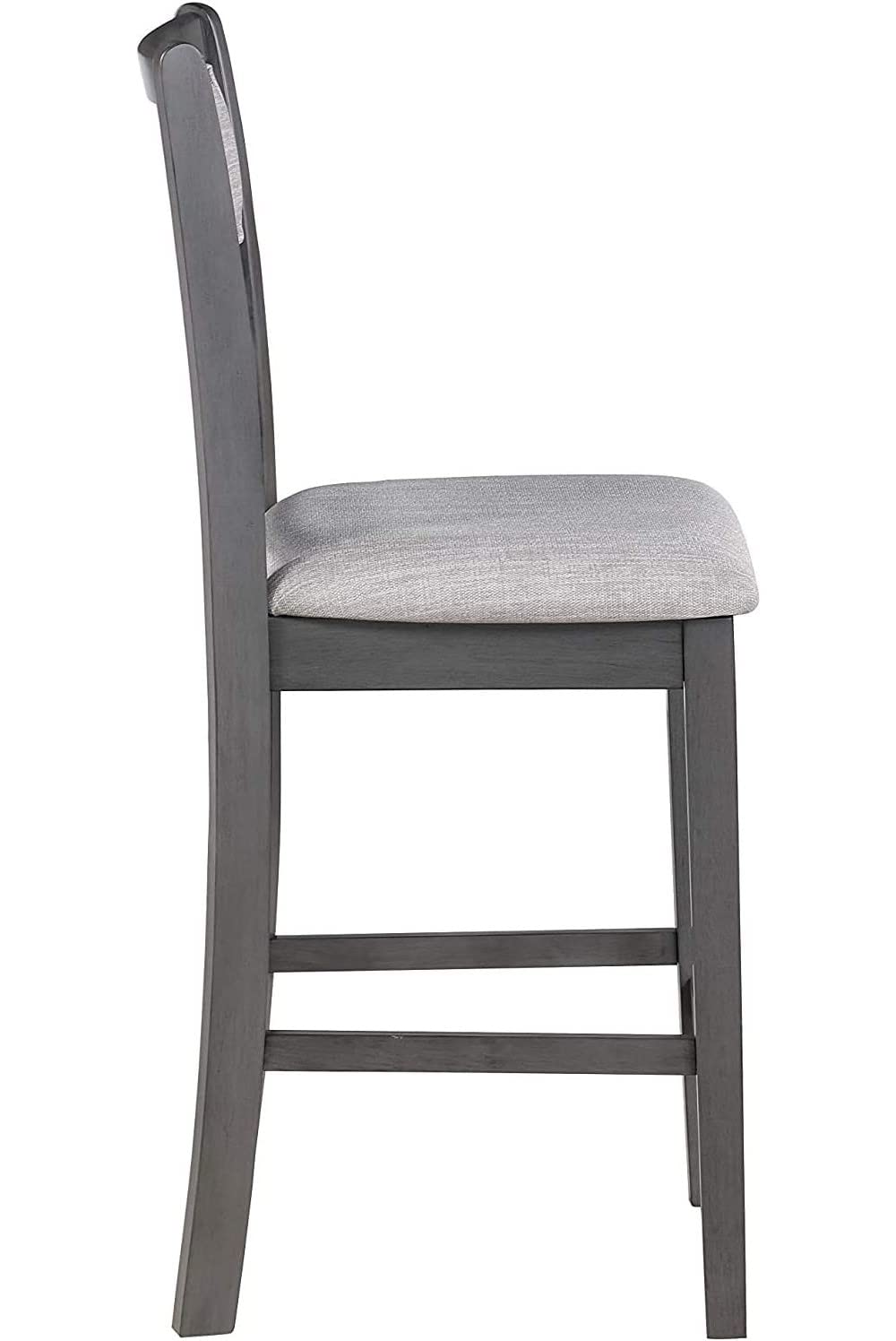 New Classic Furniture Gia 5-Piece Counter Set with 1 Table and 4 Chairs, 42-Inch, Gray