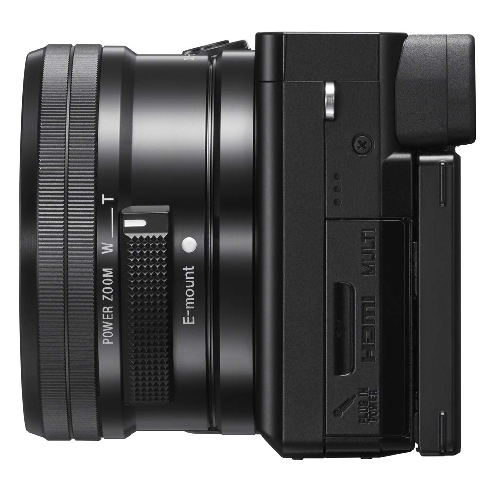 Sony a6100 Mirrorless Camera 4K APS-C ILCE-6100LB with 16-50mm F3.5-5.6 OSS Lens Bundle with 2X Battery + Deco Gear Travel Bag Case + 64GB Memory Card + Photo Video Software Kit + Accessories