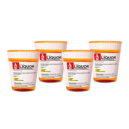 Toynk Rx Prescriptioon 2oz Shot Glass Set of 4