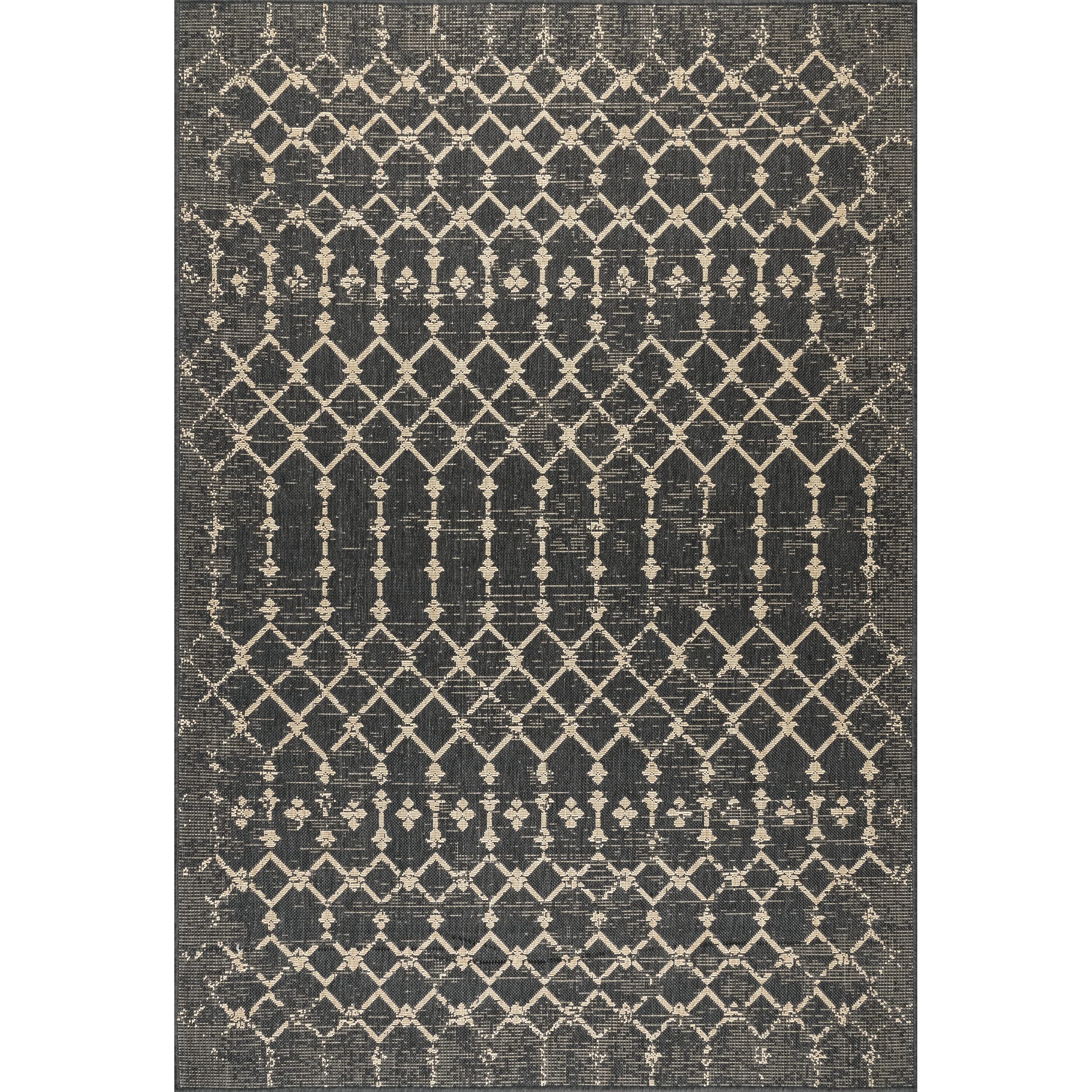 nuLOOM Grayson Moroccan Trellis Indoor/Outdoor Area Rug, 8x10, Charcoal