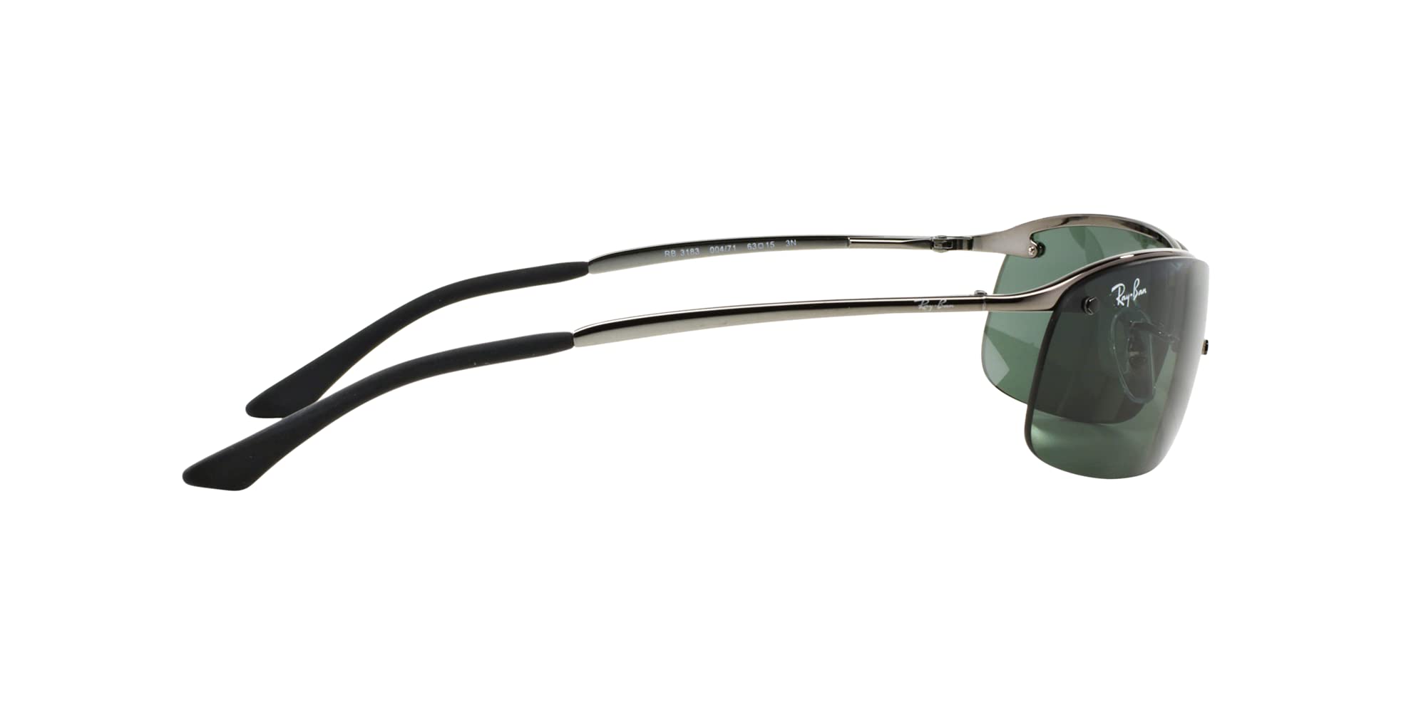 Ray-Ban RB3183 Sunglasses + Vision Group Accessories Bundle (Black/Grey Polarized (002/81)