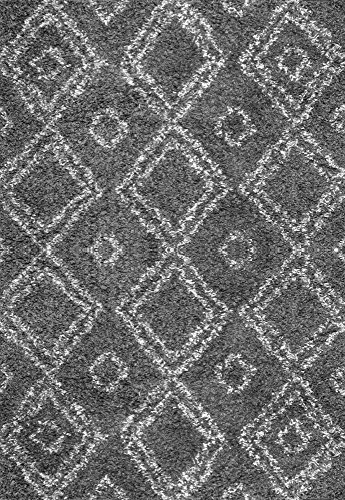 nuLOOM Iola Geometric Shag Area Rug, 8x10, Gray