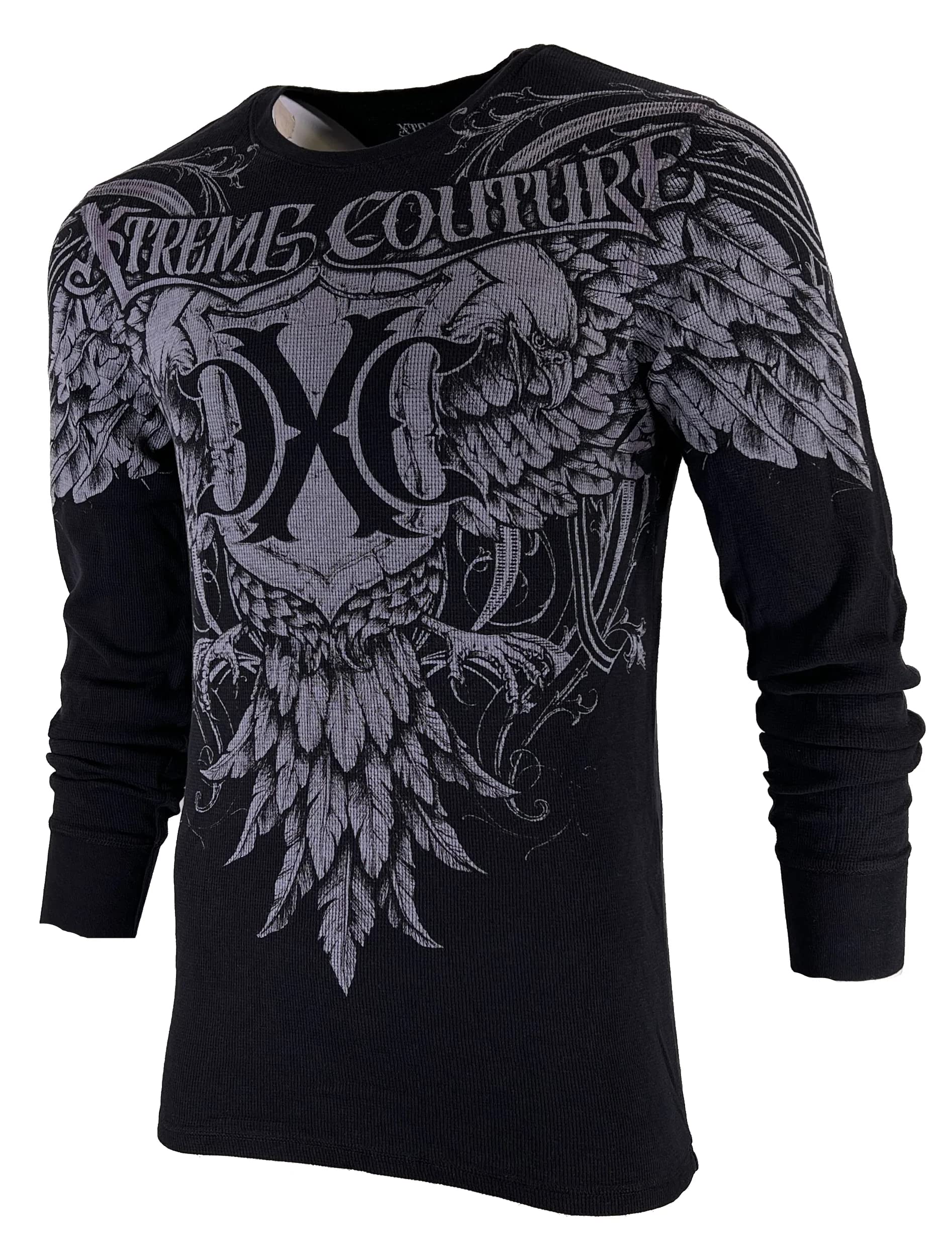 Xtreme Couture by Affliction Men's Thermal Shirt Daring Black XL