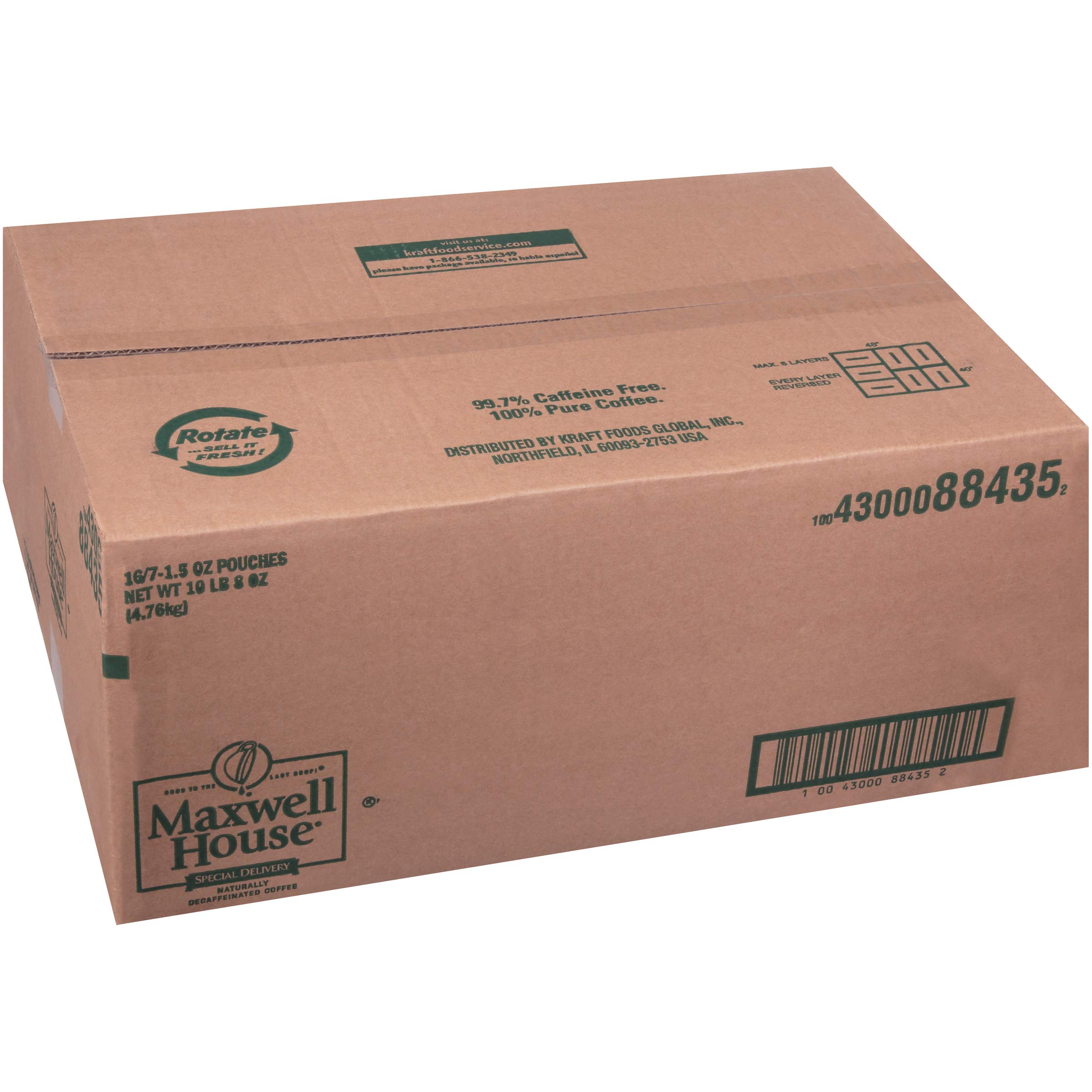 Maxwell House Special Delivery Shy Roast Decaf Coffee (1.5oz Bags, PAck of 112)