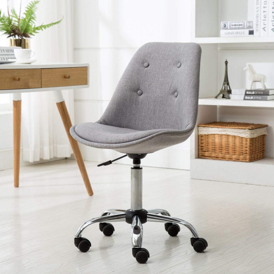 Porthos Home Porthos Swiveling Upholstered Home Office Chair Blue
