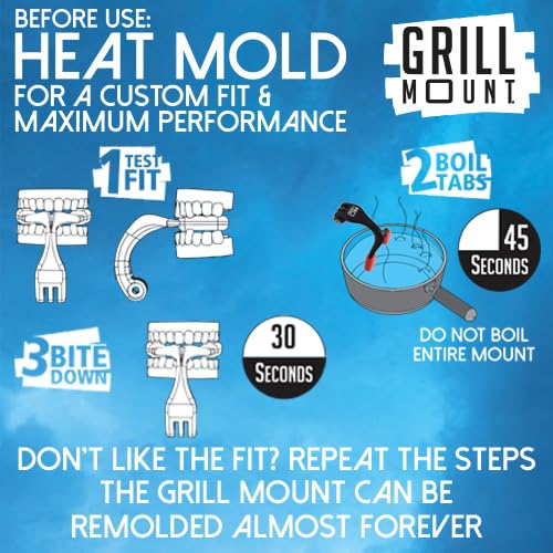 Pro Standard Grill Mount 3. 0 - The Best Mouth Mount Compatible with GoPro Cameras (Black/red)…