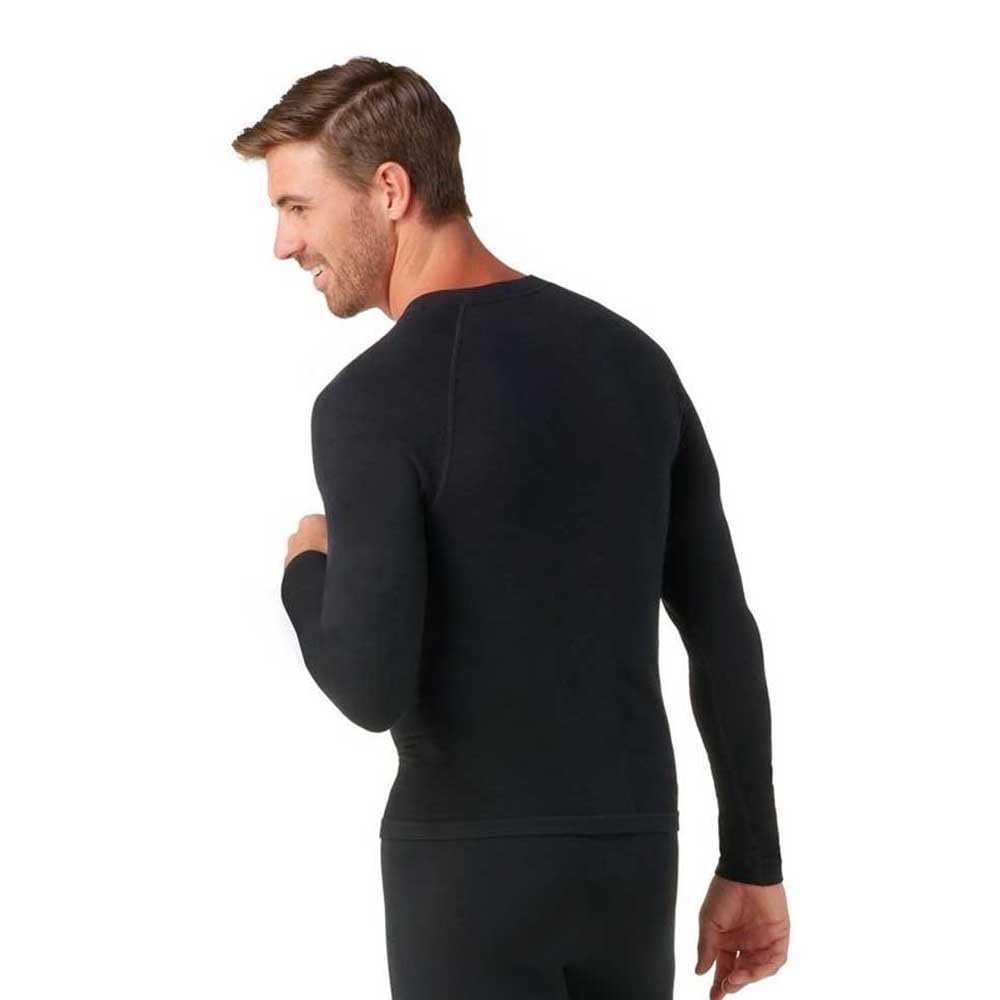 Smartwool Men's Intraknit Active Merino Wool Base Layer โ Long Sleeve Shirt (Slim Fit), Black, X-Large