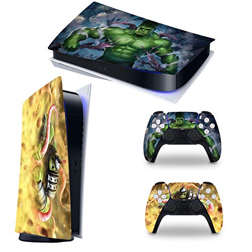 PlayStation 5 Skin Set β Green Giant - HD Printing Vinyl Skin Cover Protective for PS5 Standard Edition Console and 2 PS5 Standard Edition Controller