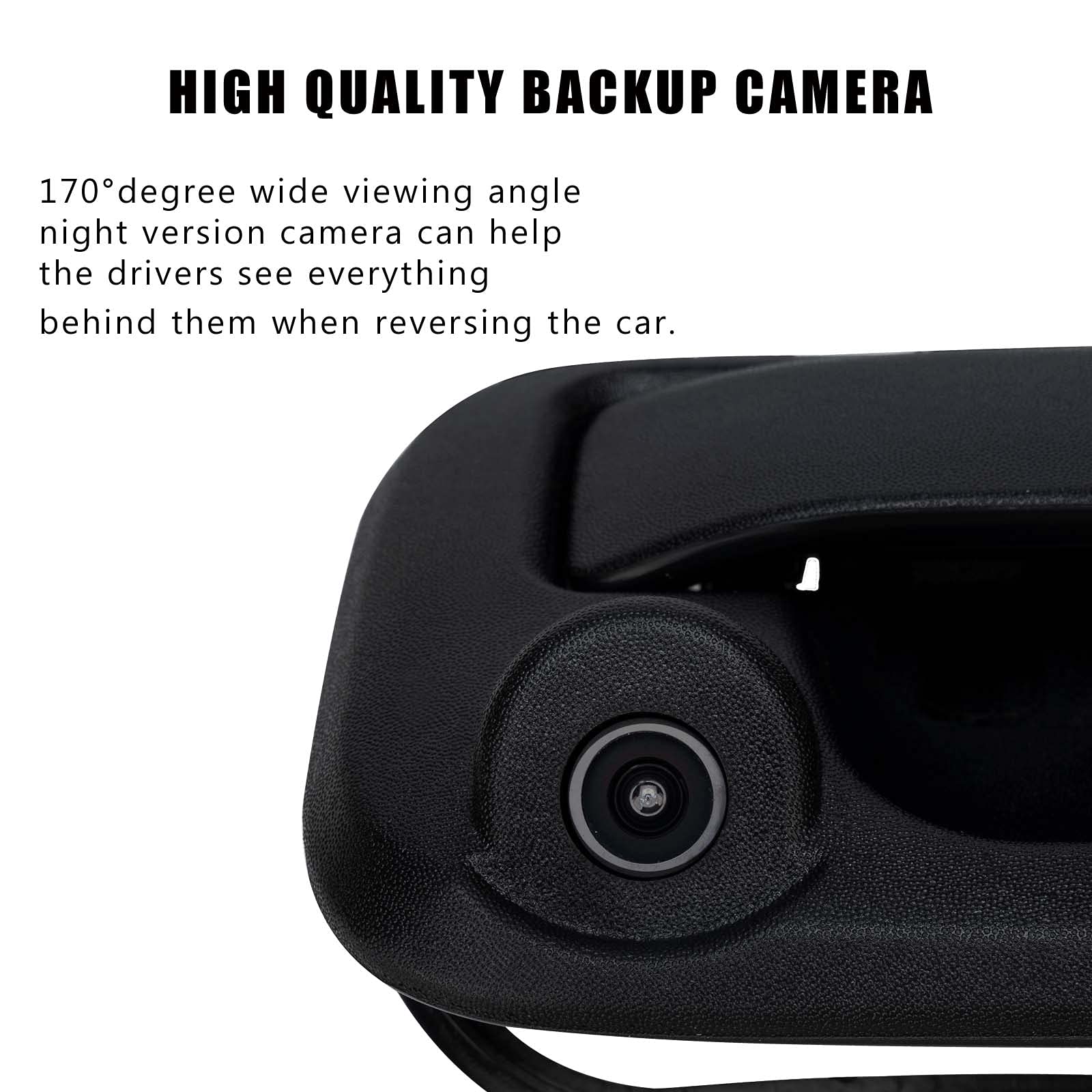 Rear View Camera Tailgate Handle Camera Compatible with Ford F150 2004-2014, F250 F-350 F450 F550 2008-2016 Tailgate Backup Camera, Car Rear View Camera Tailgate Handle (Black)