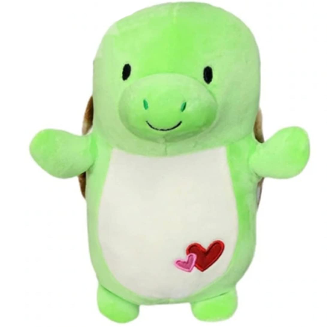 Squishmallows Official Kellytoy Hug Mees Squishy Soft Plush Animal Pets (14 Inch, Antoni Turtle (Hearts))